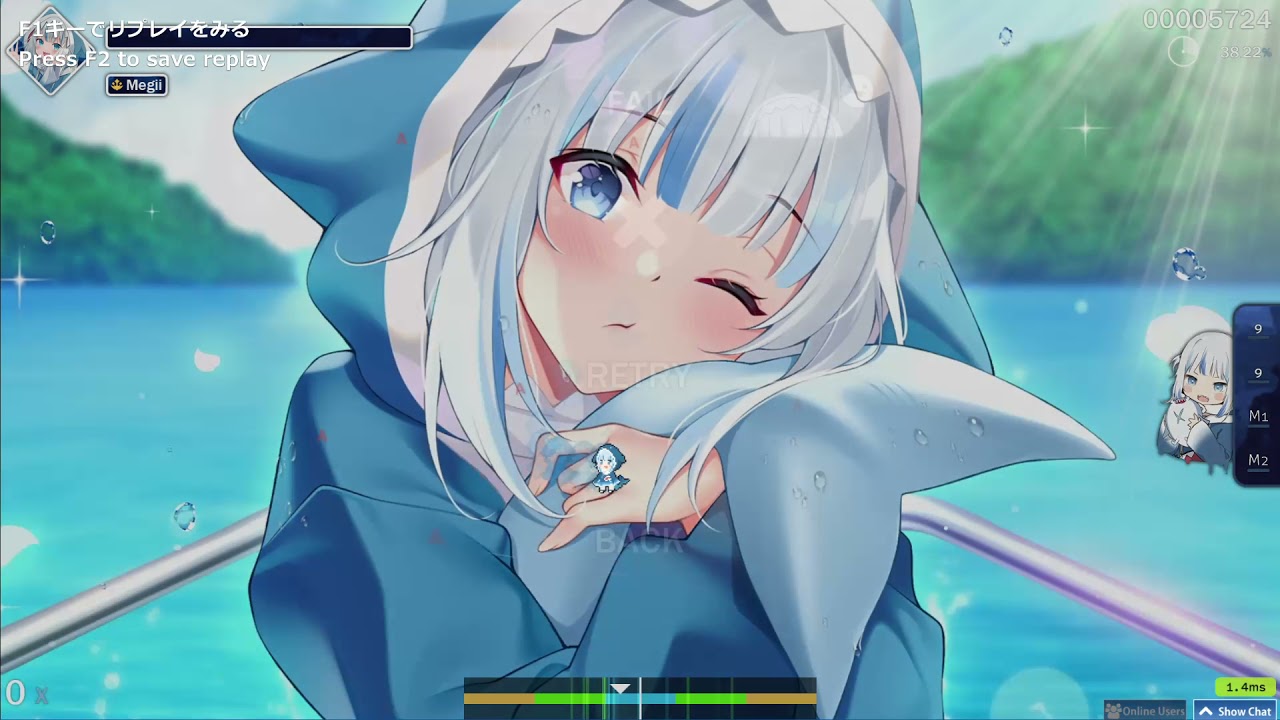 I made a gawr gura cursor to match megii's gura skin. - YouTube