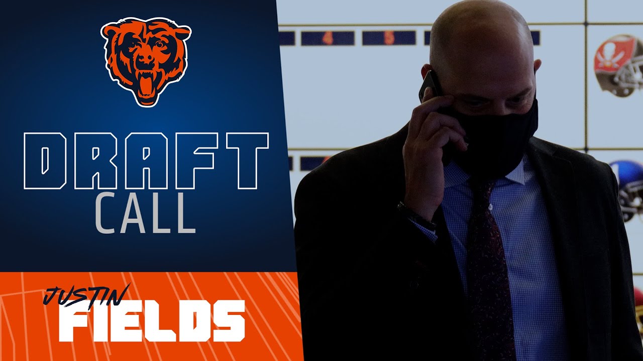 Behind the scenes: Justin Fields draft call | Chicago Bears - YouTube