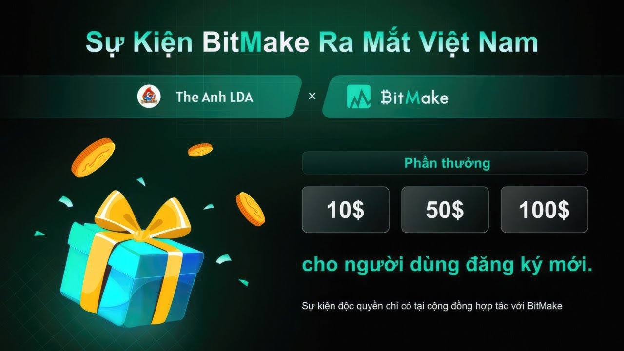Airdrop độc quyền : Nhận lên đến 170$ USDT bonus sàn BitMake (kèo ngon) | The Anh LDA - YouTube