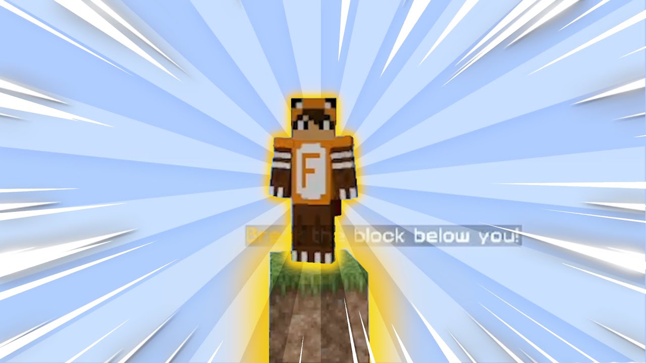 MINECRAFT ALE JEST TYLKO 1 BLOK😮👌 [1] | FEENEEK MINECRAFT - YouTube