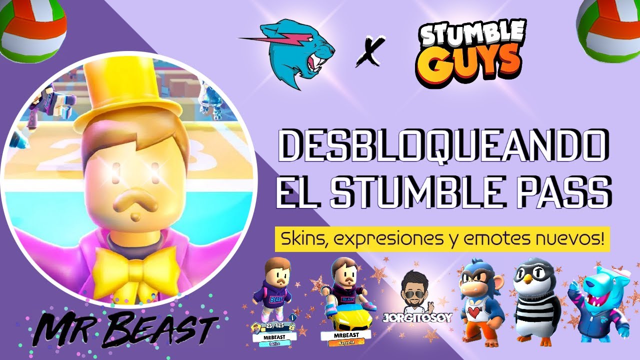 Llegó Mr Beast a Stumble Guys y con él... el nuevo Stumble Pass!! - YouTube