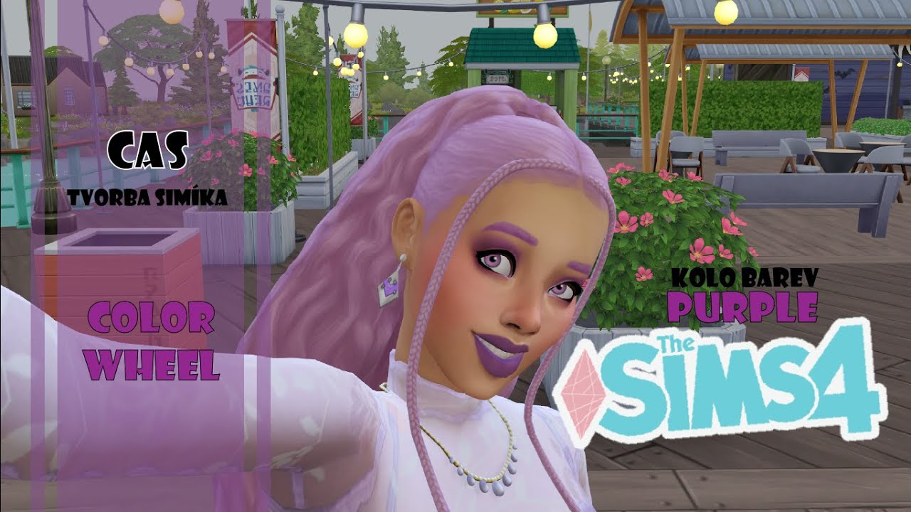 💜 Purple Create Sim || The Sims 4 || CAS 💜 Fialová barva Kolo barev💜 ...
