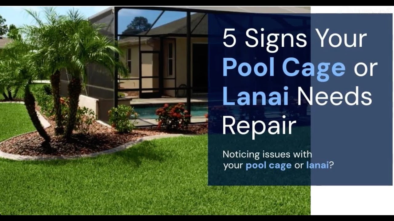 5 signs your pool cage or lanai needs repair - YouTube
