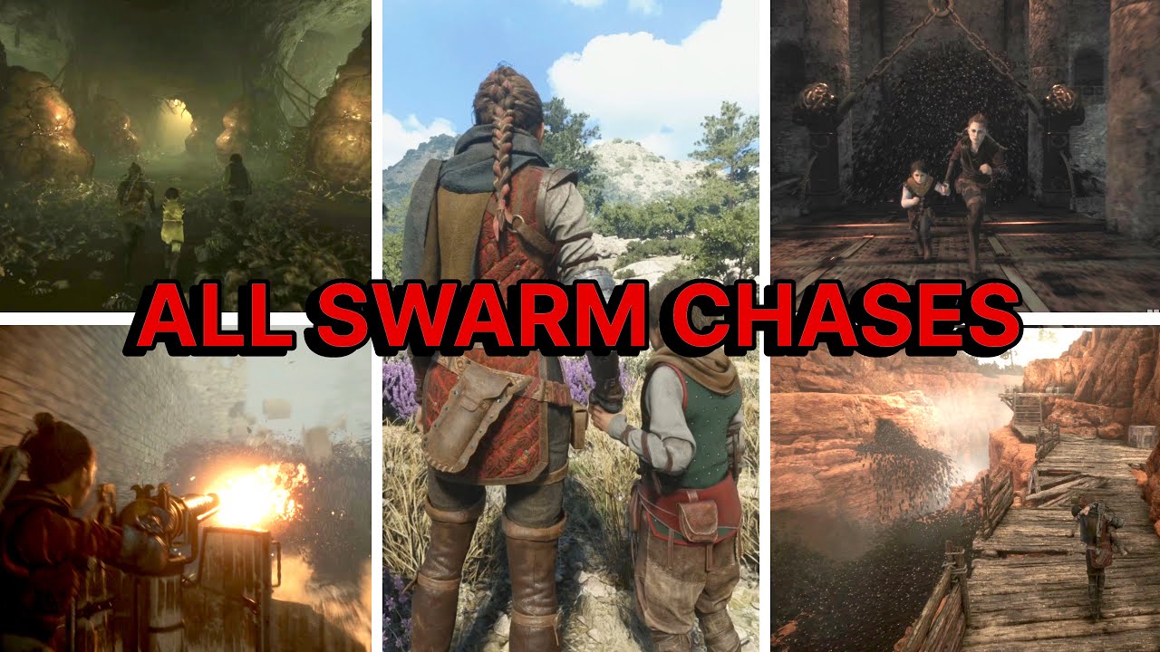 A Plague Tale 2: Requiem - ALL RAT SWARM CHASE SCENES (4K Ultra HD ...