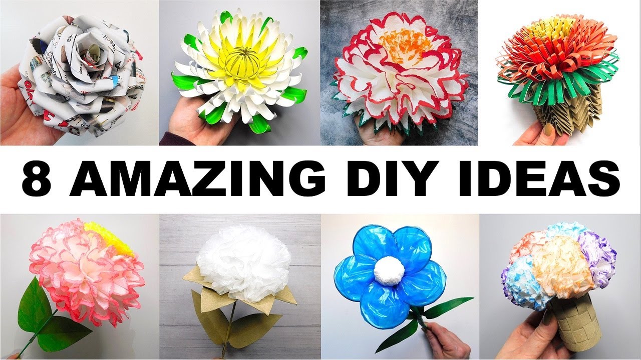 Amazing Flowers DIY from Different Materials 💐 Handmade Home Decor ...