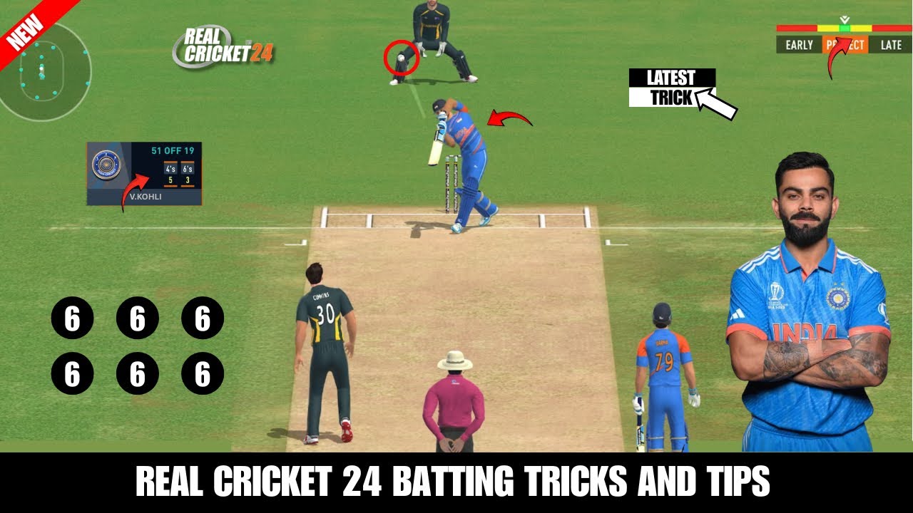 Real cricket 24 batting tricks and tricks 🔥| latest version - YouTube