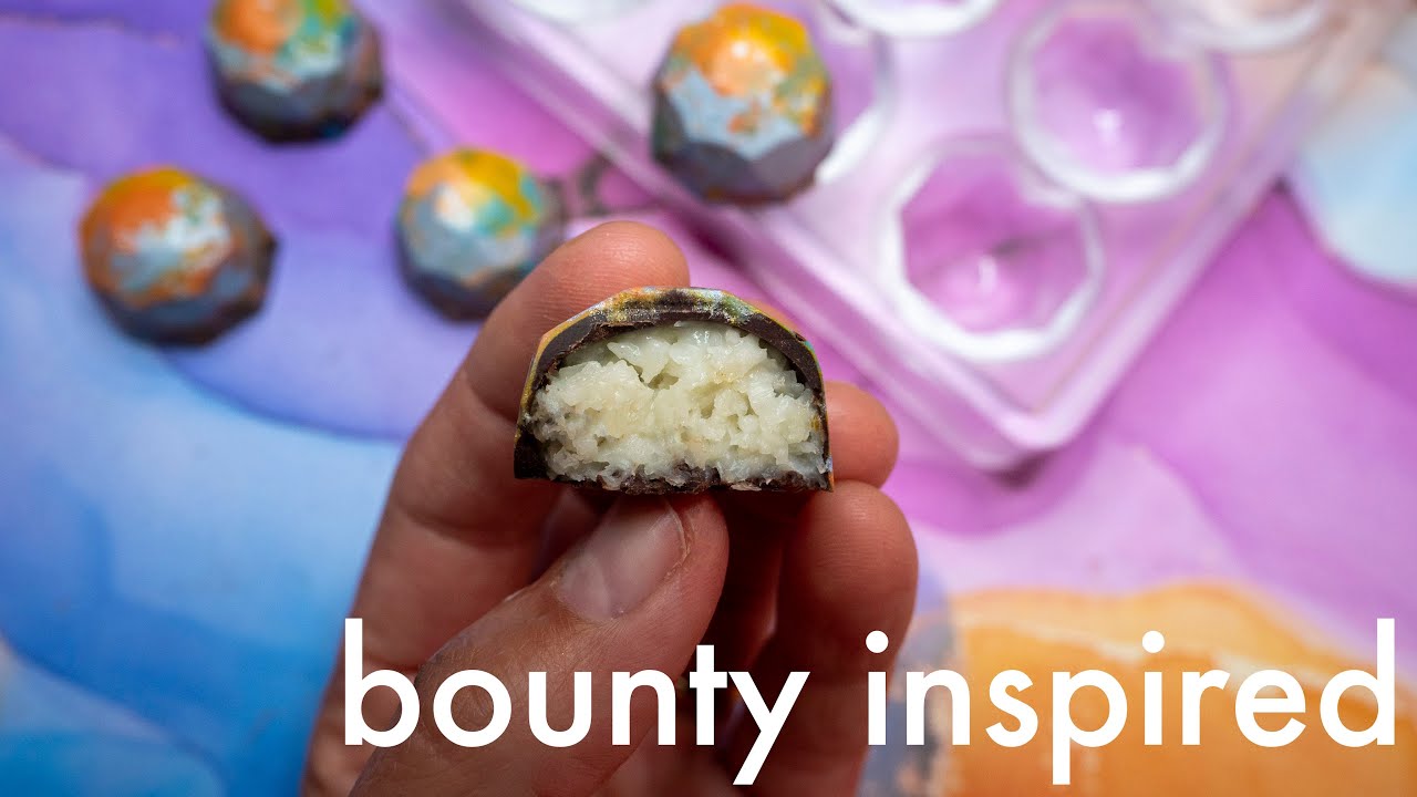 Easy and Delicious Chocolate Bon Bons inspired by Coconut Bounty Bar ...