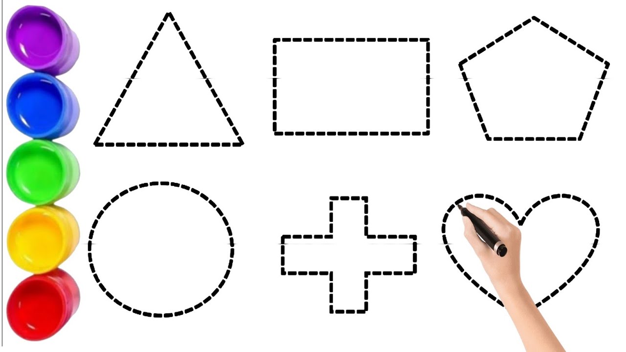 Fun and Easy 2d Shape Drawing Challenge for Kids - YouTube