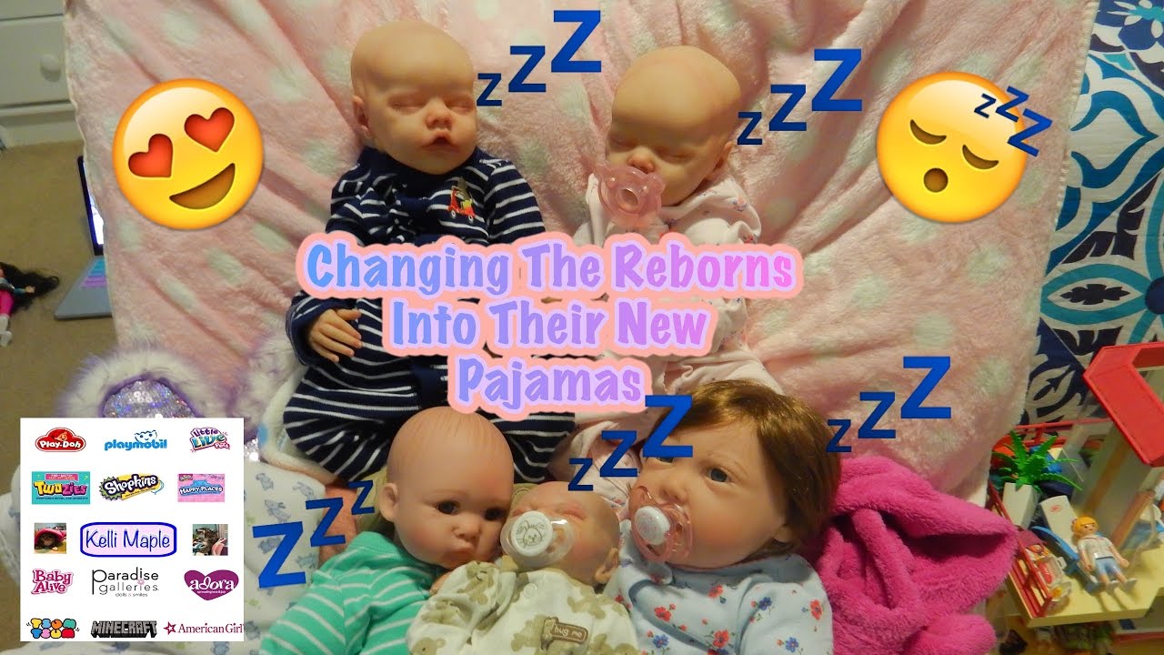 Changing The Reborns Into New Pajamas - YouTube