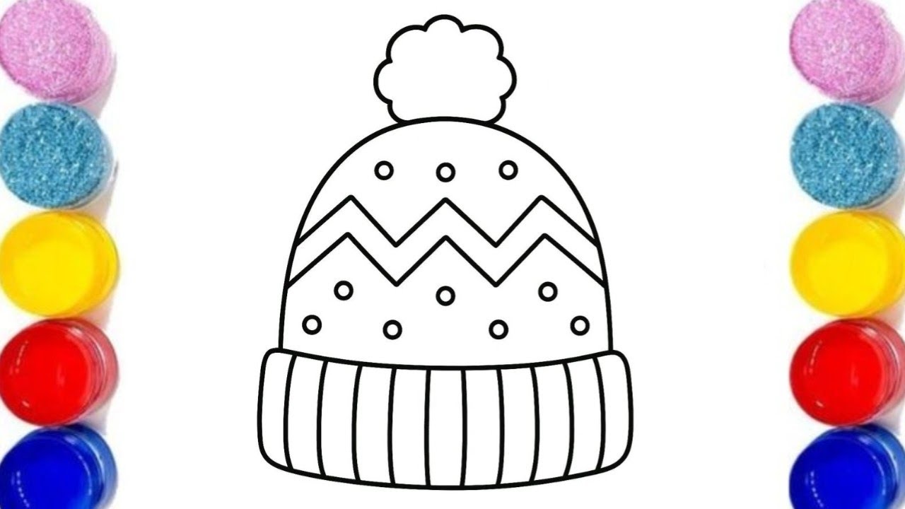 How to draw winter cap| easy step by step cap drawing|winter cap - YouTube