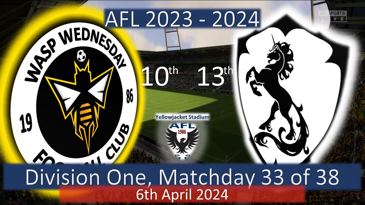 2023 - 2024 Division One MD33, Wasp Wednesday v Unicorn City - YouTube