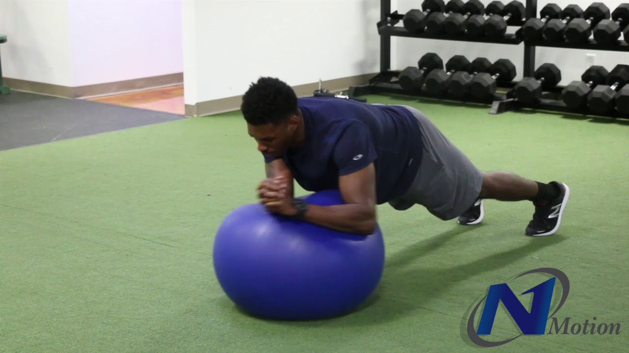Stability Ball Plank Circles - YouTube