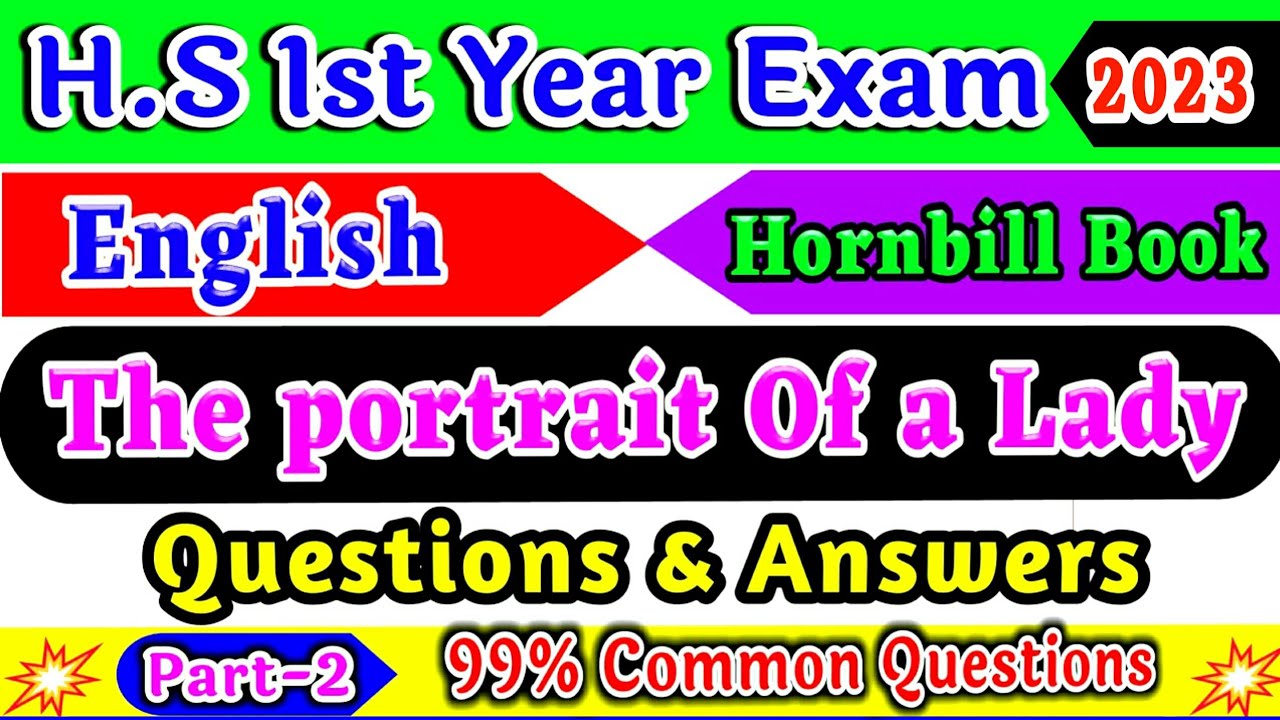 The portrait Of a Lady | Class 11 English | Important / Common ...