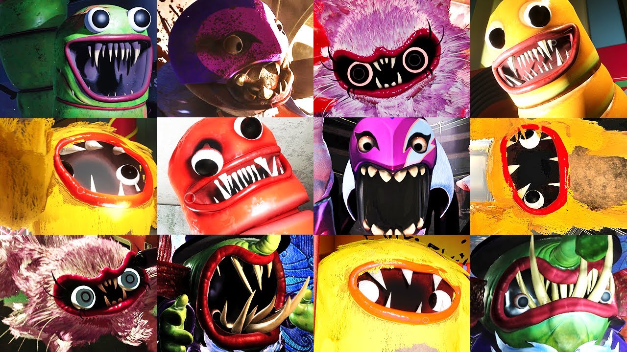 Joyville 1-2 - All BOSSES and All JUMPSCARES BEHIND THE SCENES from ...