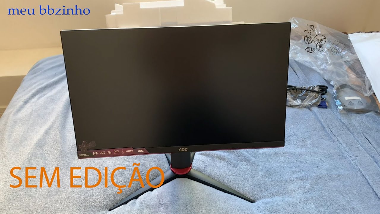 Unboxing e Primeiras Impressões monitor 144hz AOC(24g2/bk)*VERSÃO ...