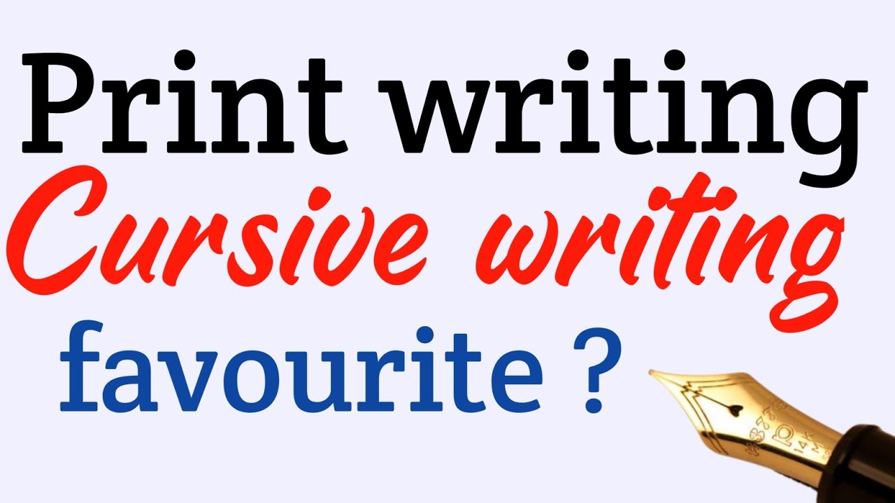 Normal V/S Cursive handwriting || Print writing vs cursive writing ...