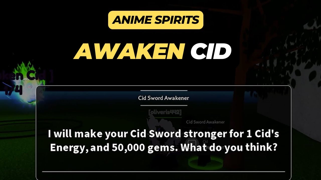 How to Awaken CID in Roblox Anime Spirits - YouTube