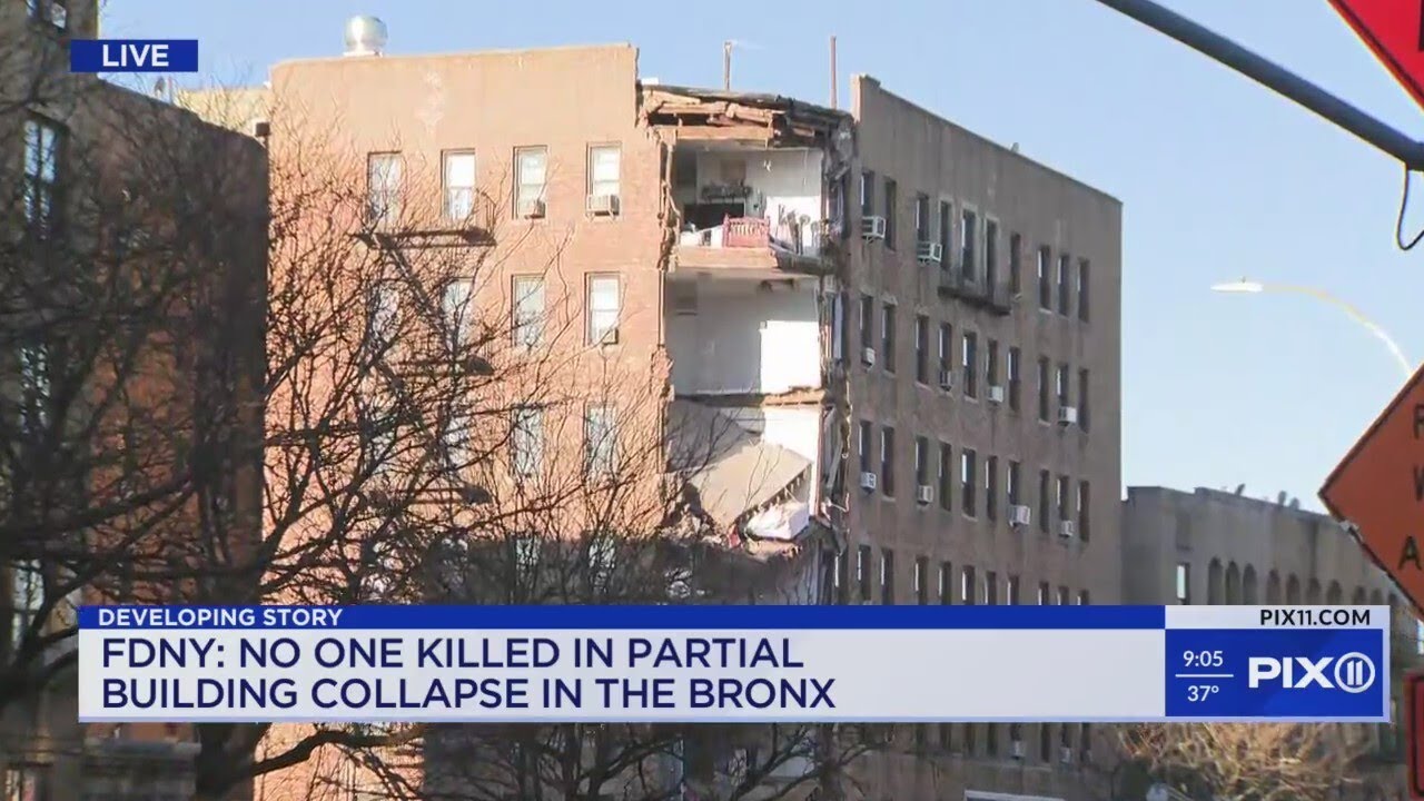 138 people displaced after building partially collapses in the Bronx ...