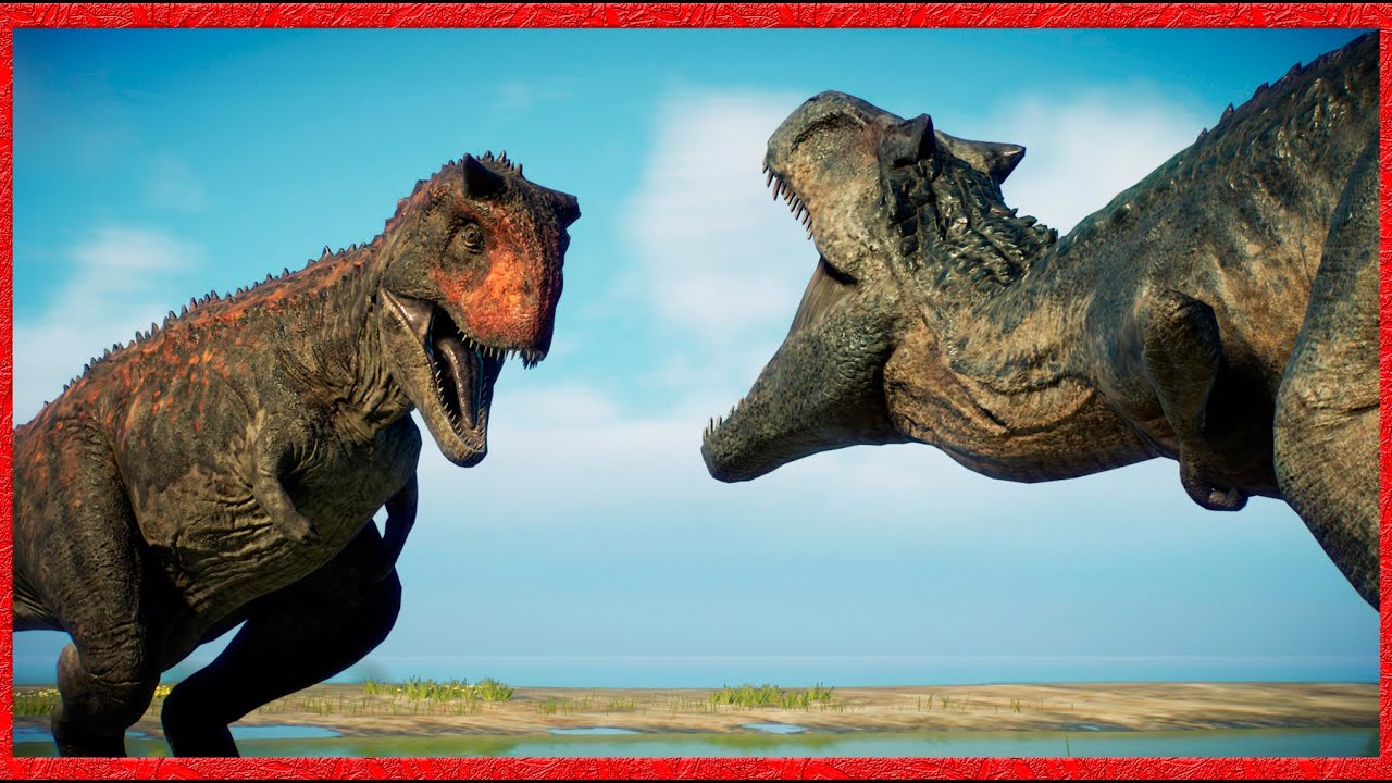 Allosaurus VS Carnotaurus - Jurassic Clash | Jurassic World Evolution 2 - YouTube