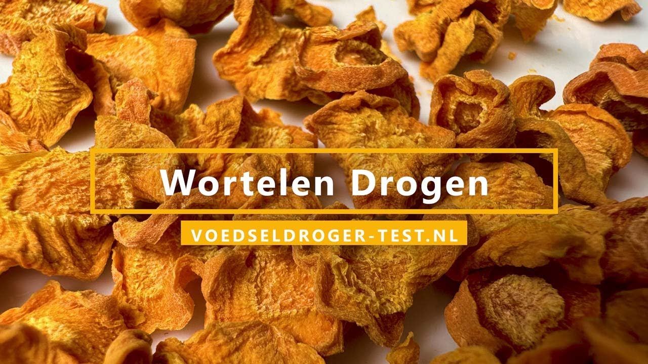 Wortelen Drogen in voedseldroger | Gedroogde wortelchips - YouTube