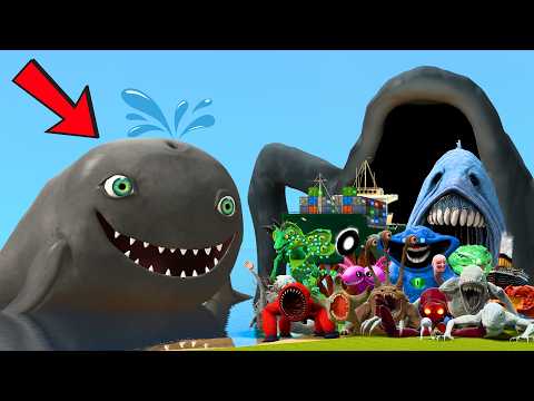 New Sea Life Whale From Cyriak Creature Vs All Sea Monster Creatures in Garry's Mod
