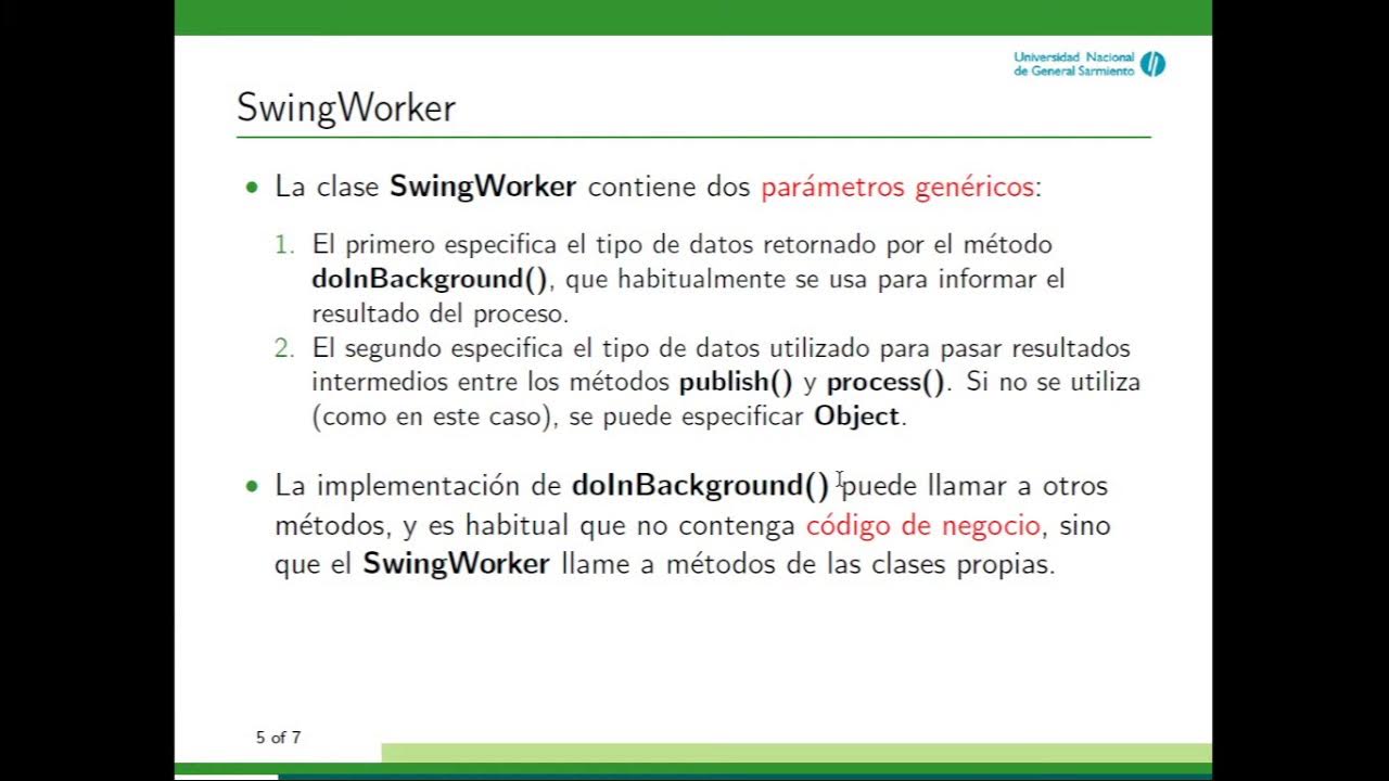 Semana 8, Parte 7 Momento Tecnológico "SwingWorker" - YouTube