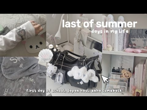 Last of summer vlog🪽✧˖°. First day of school, Japan haul, enha comeback, summer diaries ep. 8