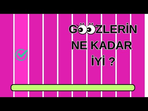 Gözlerin Ne kadar İyi ? GÖZ TESTİ / Hızlı ve Cool Göz Testi
