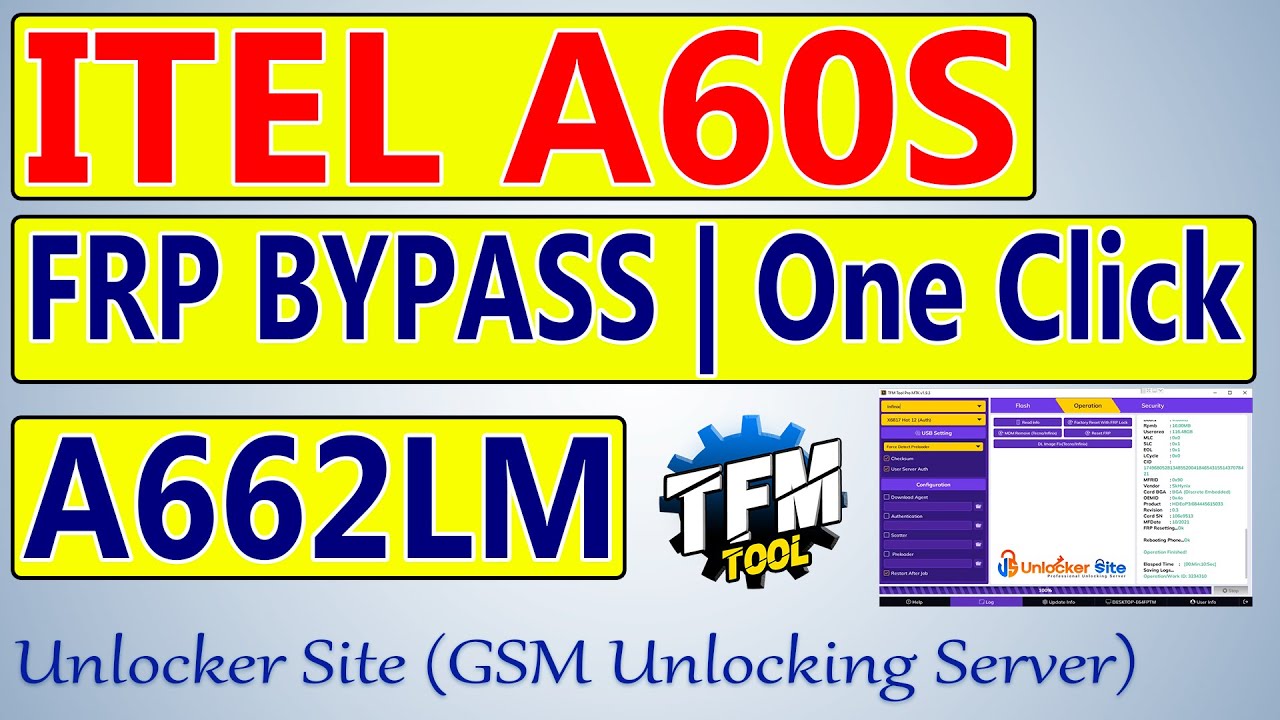 iTel A60S (A662LM) FRP Bypass By TFM Tool - YouTube