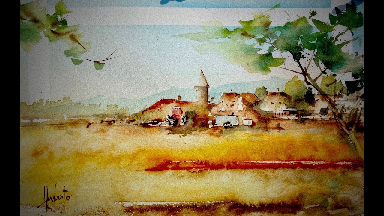 Painting but not coloring. Lesson for watercolor beginners - YouTube