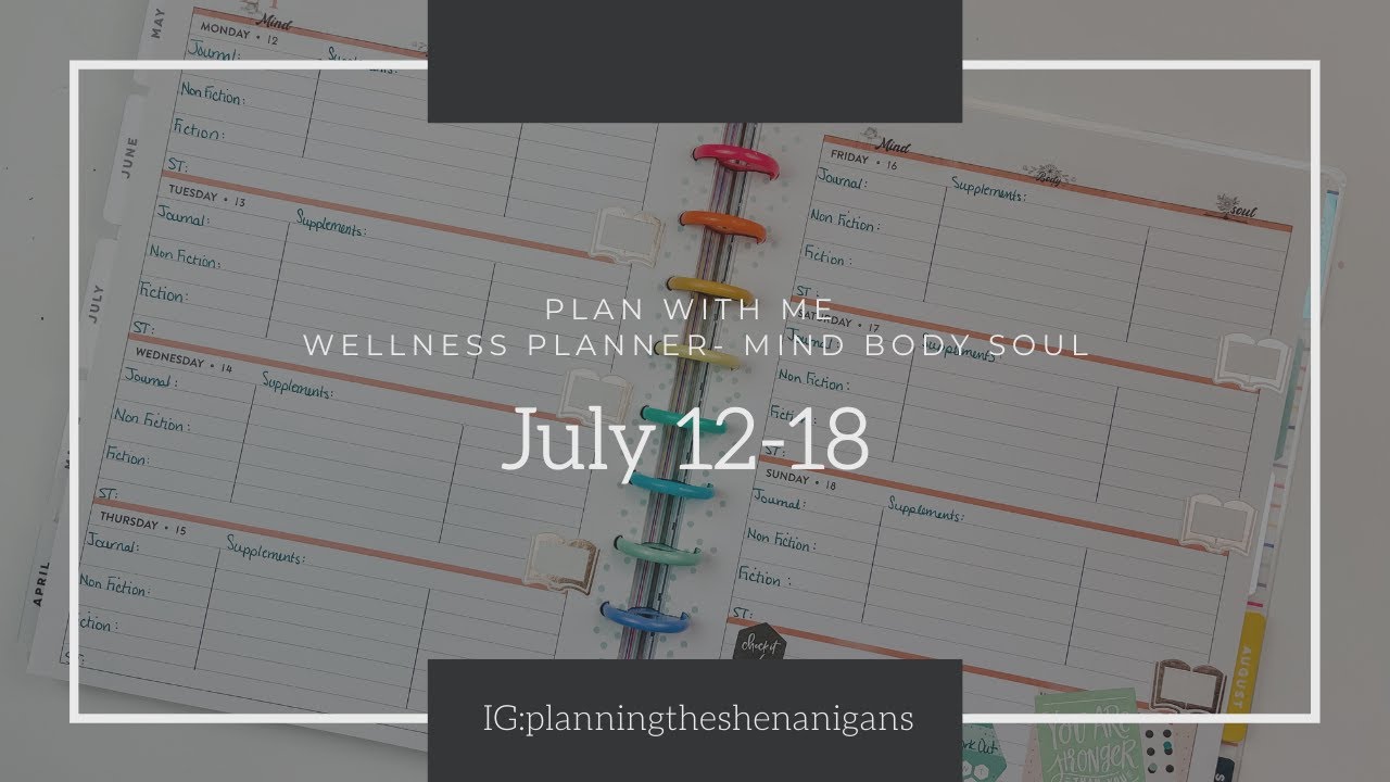 Wellness Wednesday Plan With Me - YouTube