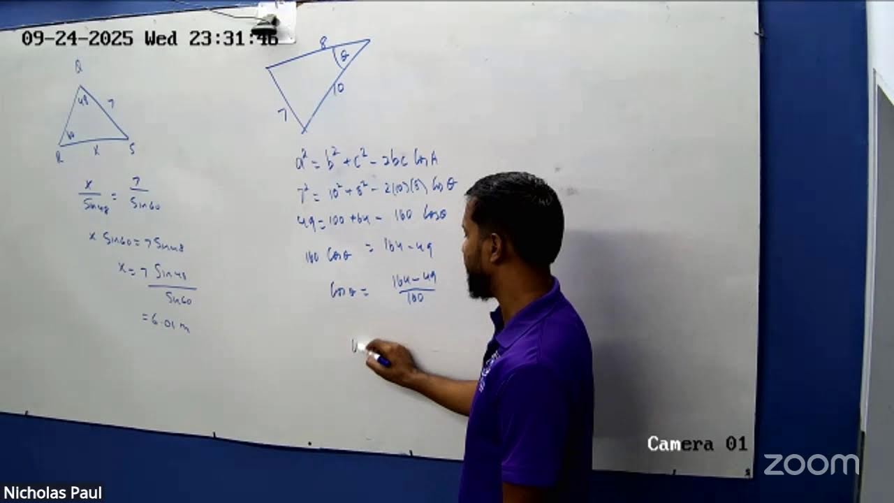 CSEC Mathematics Sine Rule and Past papers - YouTube