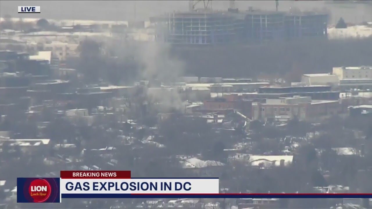 Gas explosion in DC after DC Fire and EMS responds to gas leak - YouTube