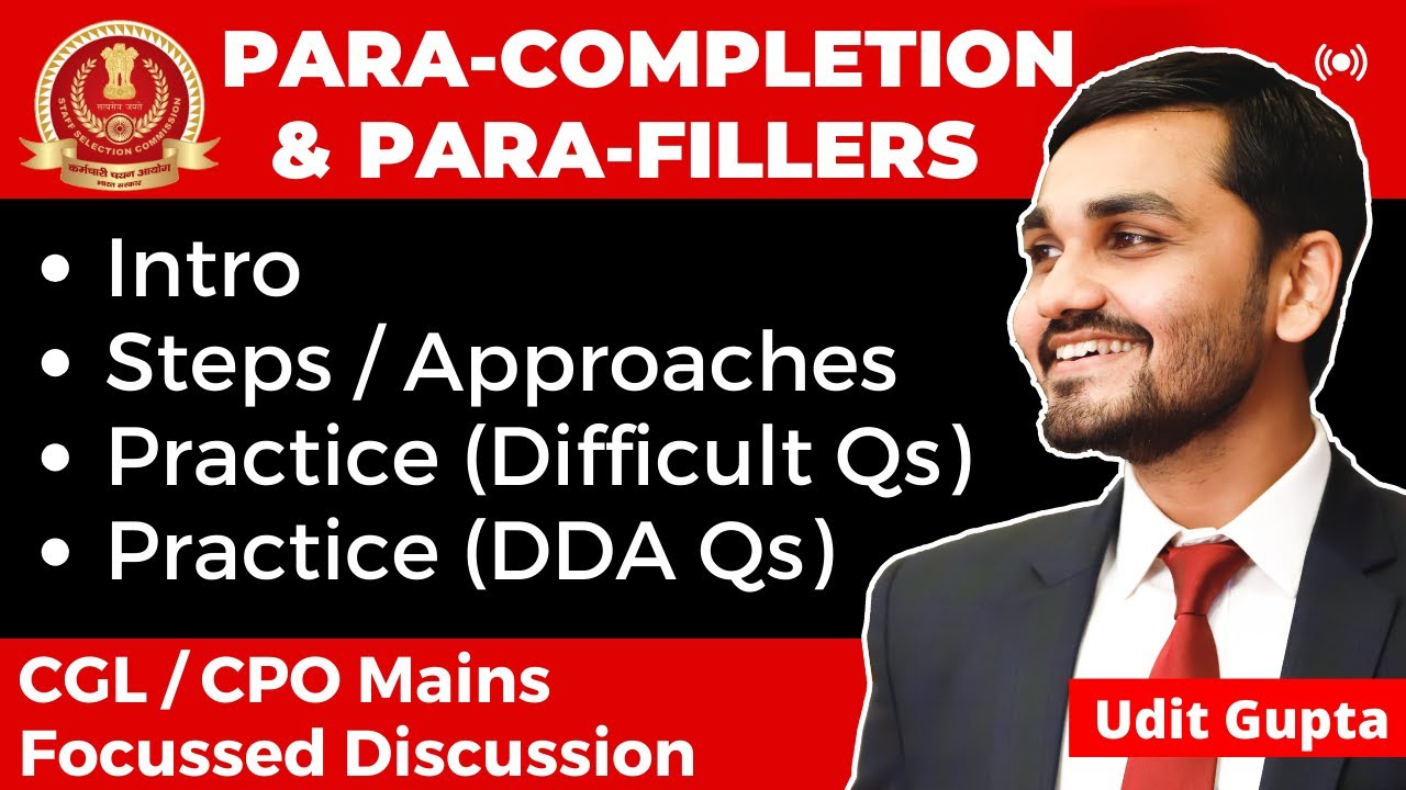 Paragraph Completion | Para Fillers | DDA | TCS | Tricks & Approach ...