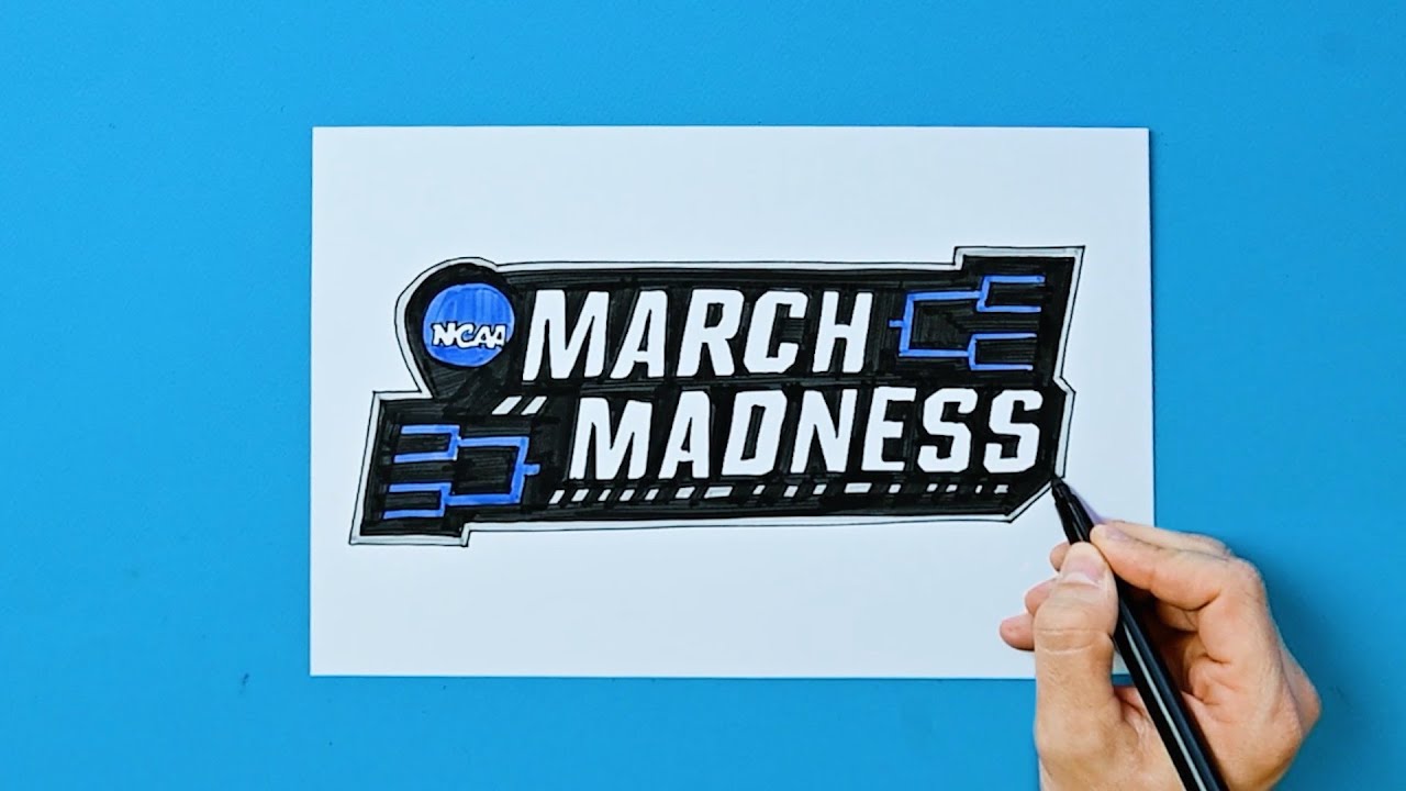 How to draw NCAA Basketball March Madness logo - YouTube