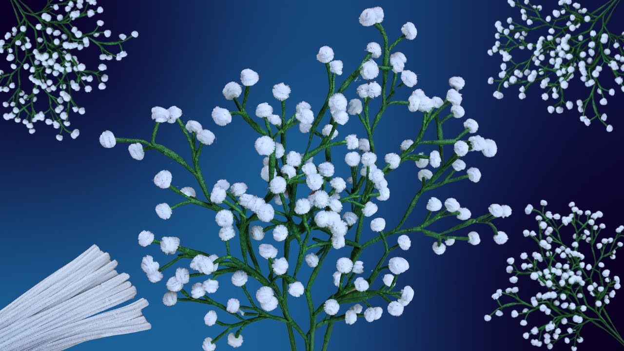 Make baby’s breath flowers with velvet wire – They look so real! #Pipe ...