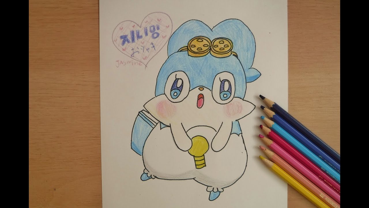 에그엔젤 코코밍 지니밍 그림 그리기 ヒミツのここたま おシャキ イラスト oshaki cocotama - YouTube