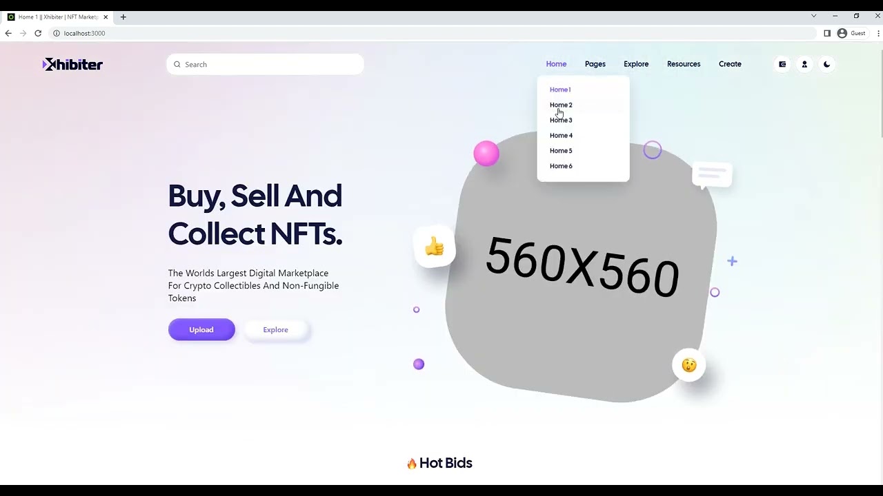 Xhibiter | NFT Marketplace React NextJS Template Setup Guide - YouTube
