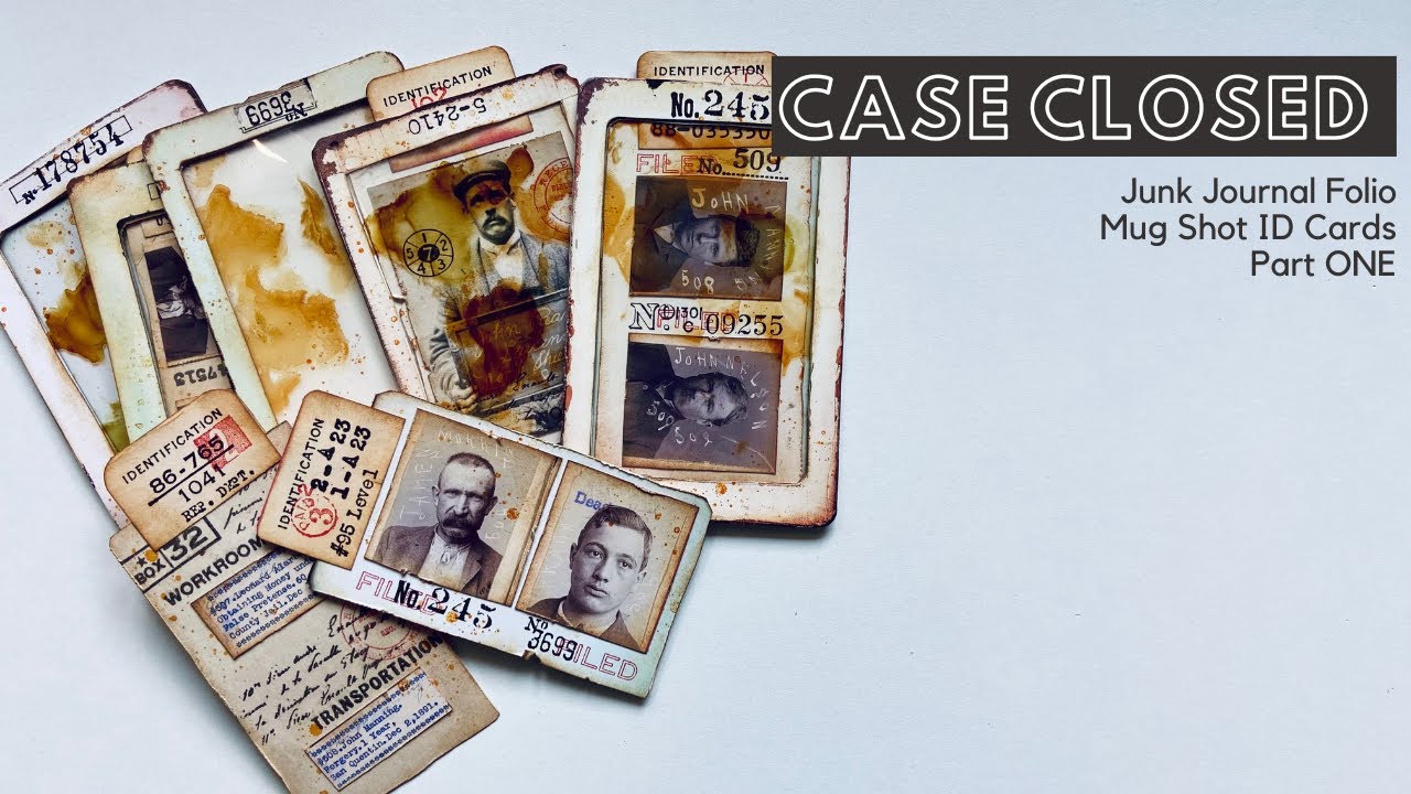 Junk Journal Folio | Case Closed | Part 8A | Mug Shot ID Slide Cards ...