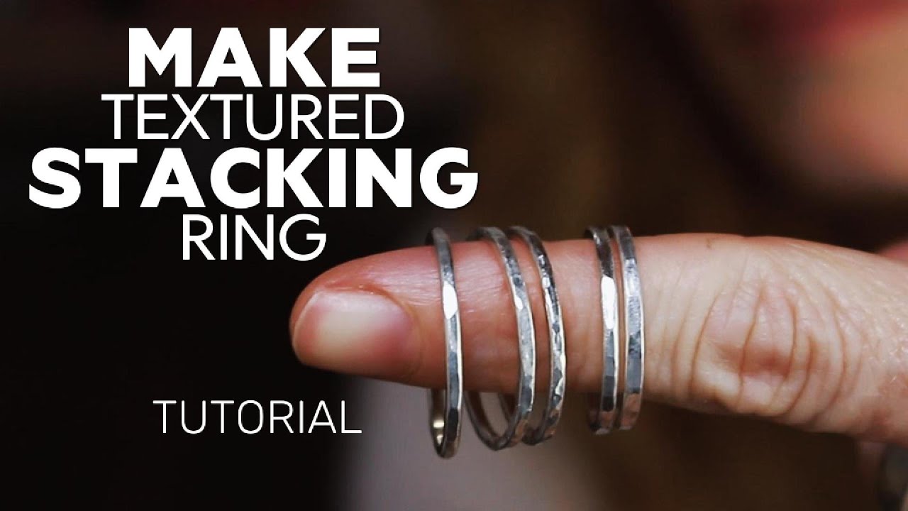 How I make textured stacking silver ring: Studio vlog tutorial - YouTube