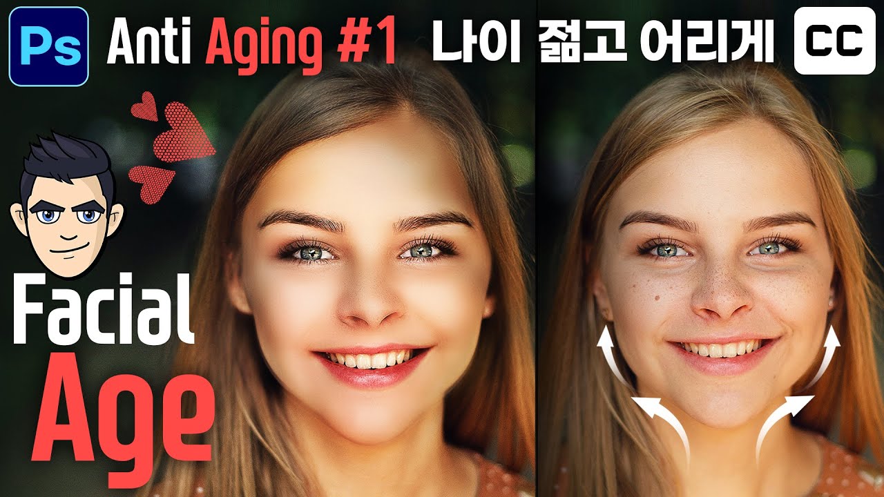 photoshop retouching(#1) Neural Filter/Smart Portrait/Facial age ...