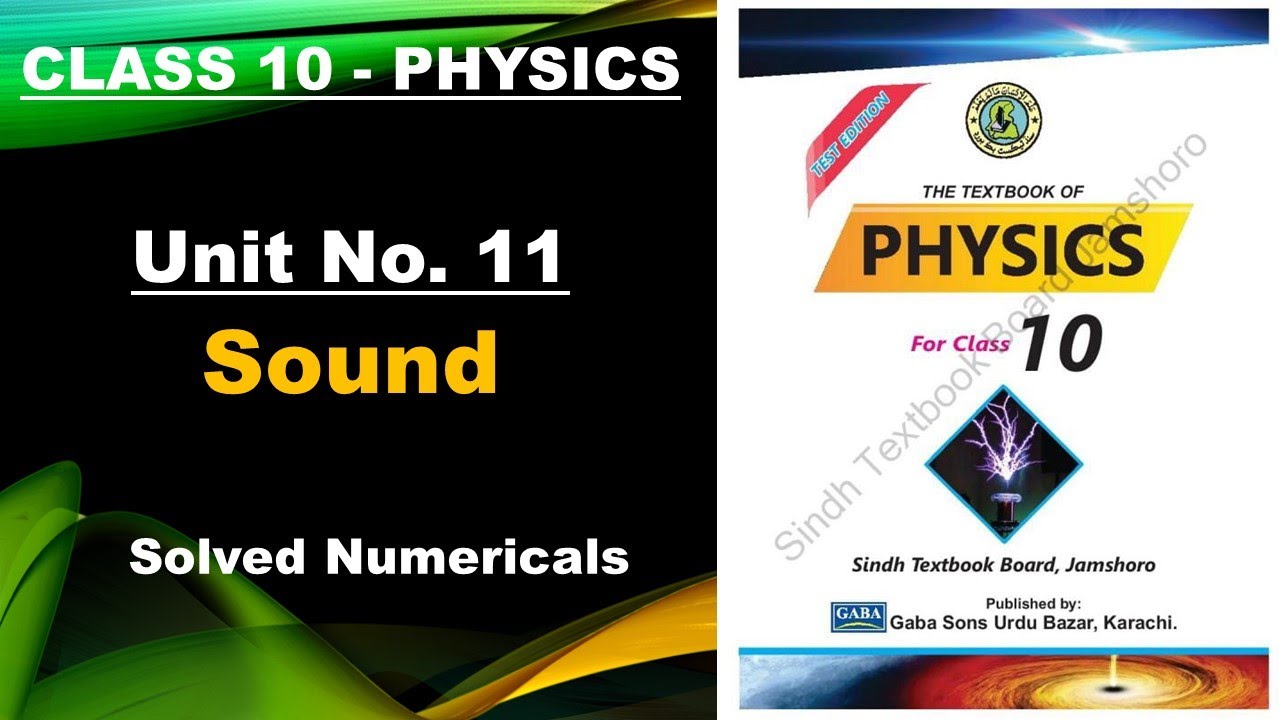 Chapter 11 Sound | Solved Numericals for Class 10|Shahab Aslam Academy ...