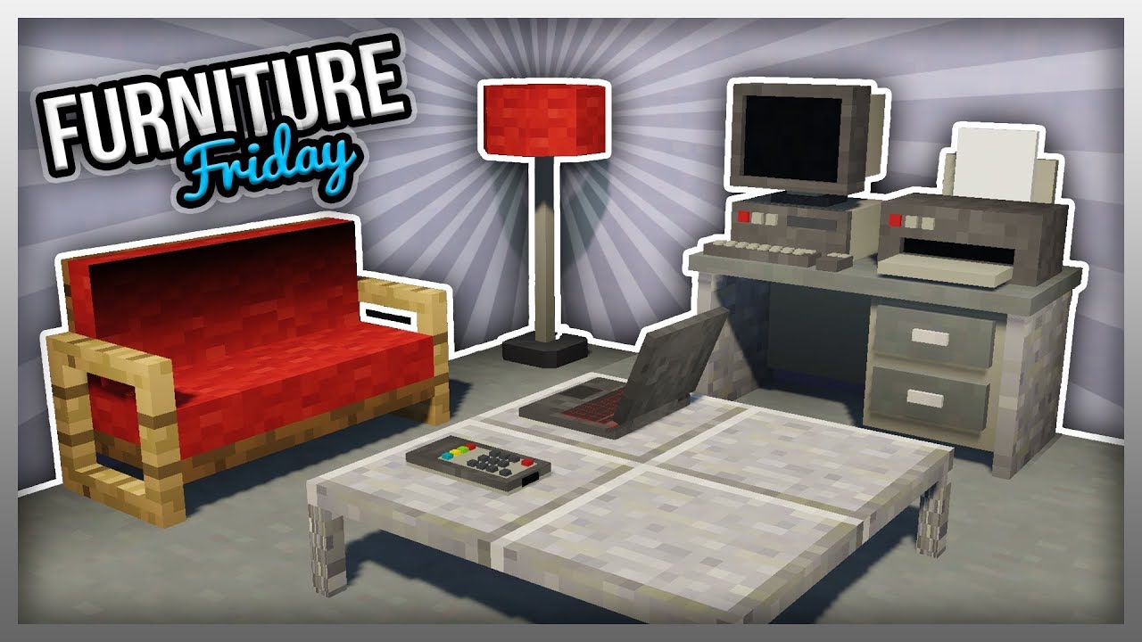 ️ Create the ULTIMATE GAMING OFFICE in Minecraft! (Furniture Friday ...