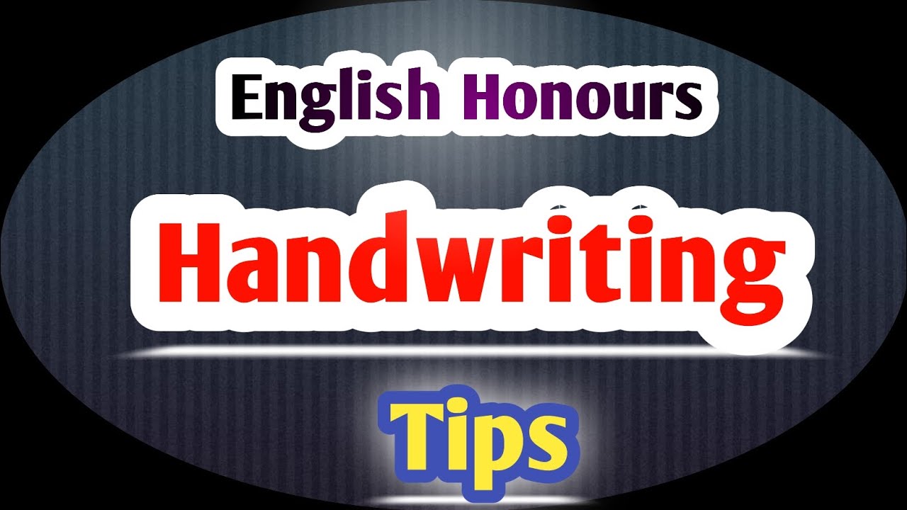 How to Improve Handwriting | Handwriting tips | English Honours ...