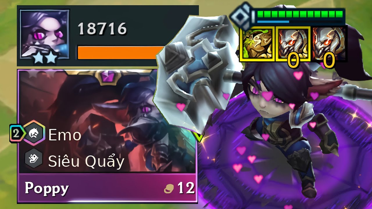 POPPY EMO SIÊU CARRY ĐẬP VỠ ĐẦU CẢ MAP LEO RANK CỰC KHỎE | DTCL MÙA 10 ...
