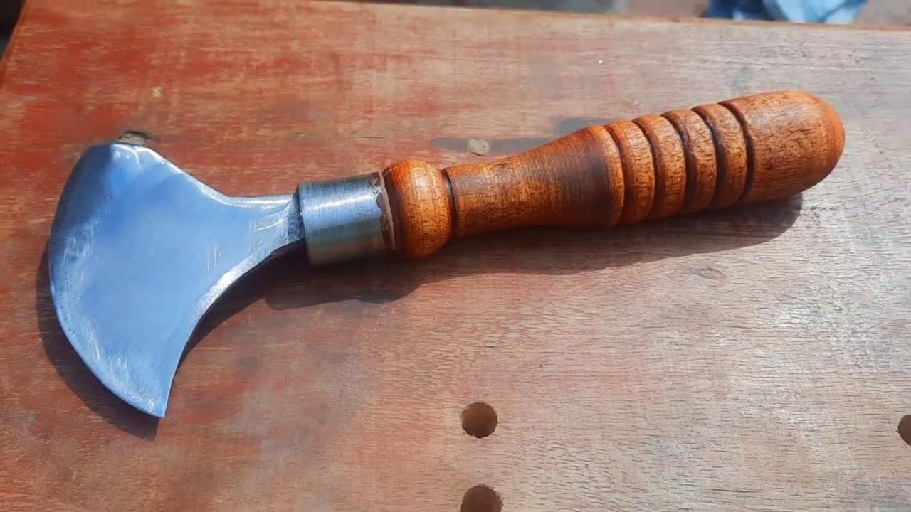Process of Making a Half moon Cobbler Tool From An Old Bearing ...