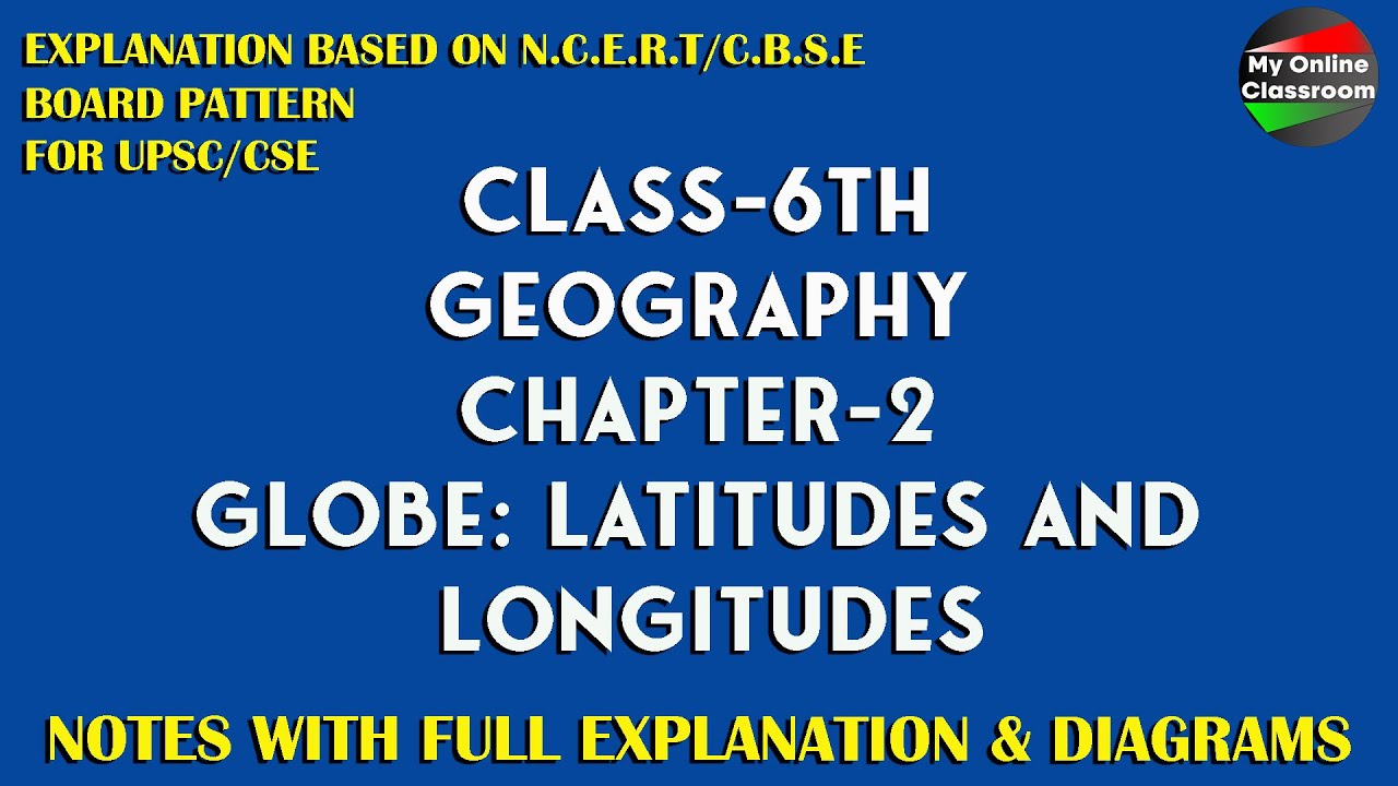 Class - 6th | Geography | Chapter - 2 | Globe Latitudes & Longitudes ...