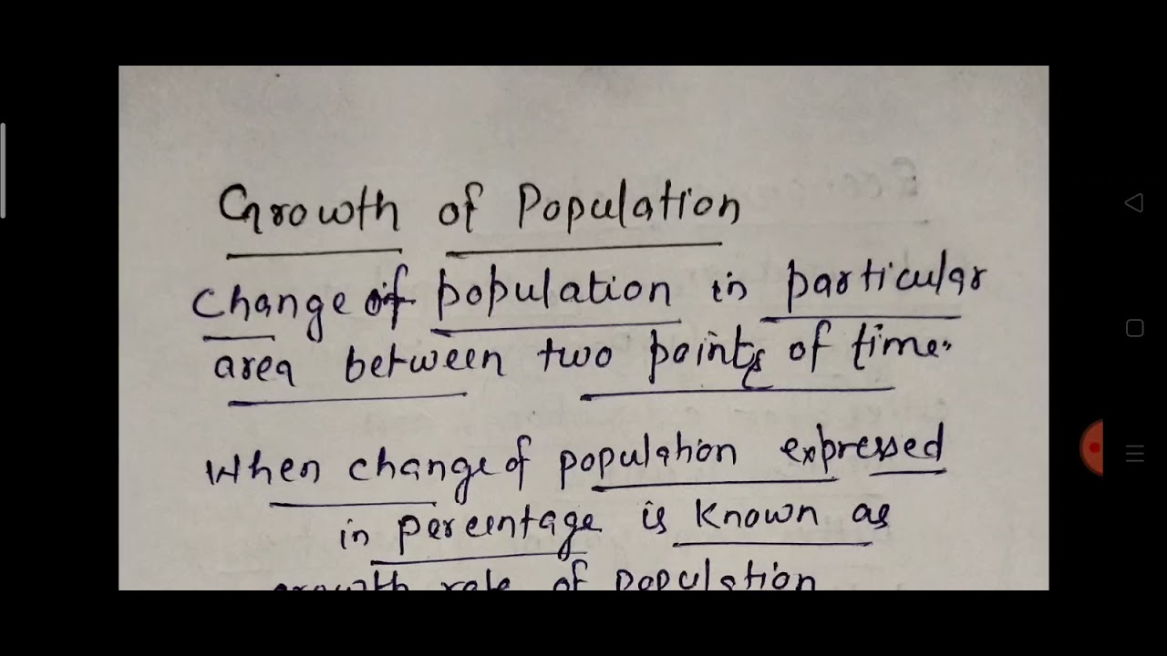 Positive and Negative Growth of POPULATION Class 12 Geography Chapter-2 ...