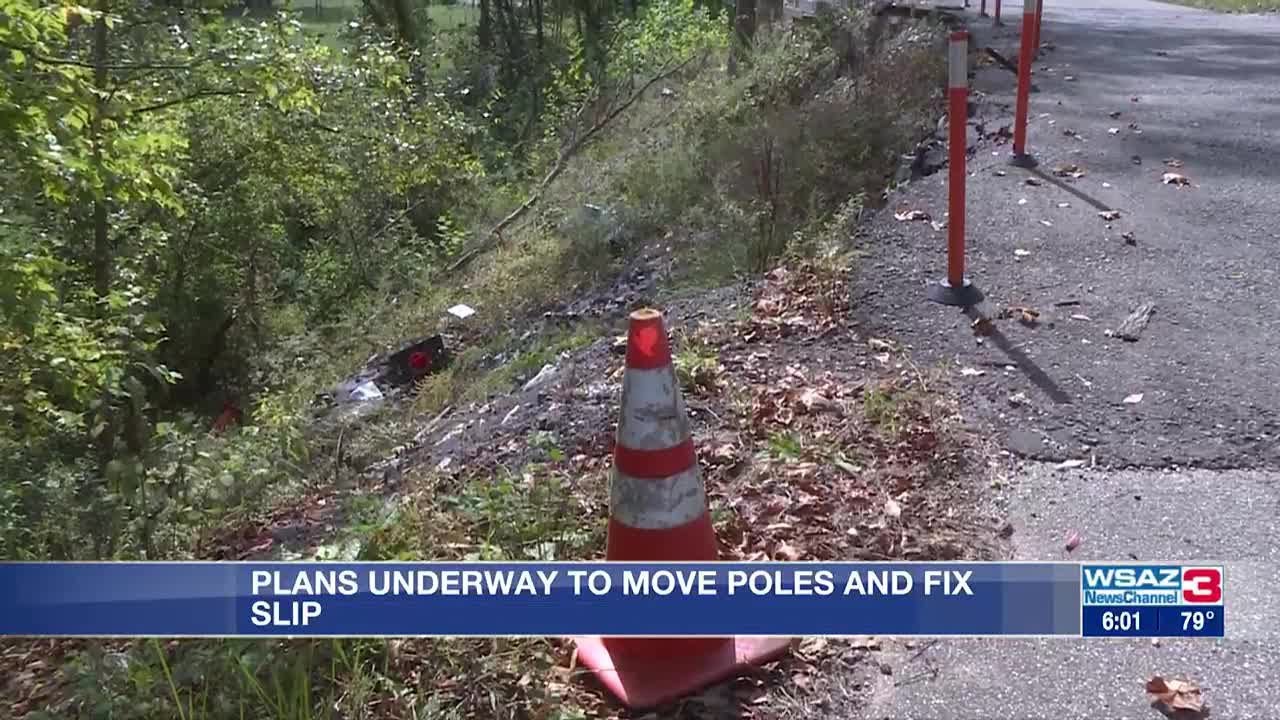 Plans underway to move utility poles and fix slip - YouTube