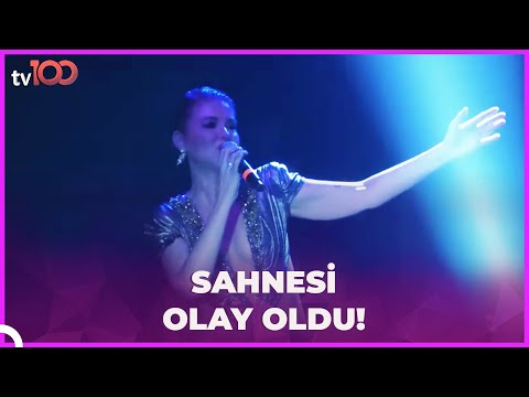 Gülben Ergen sahnede yerinde duramadı